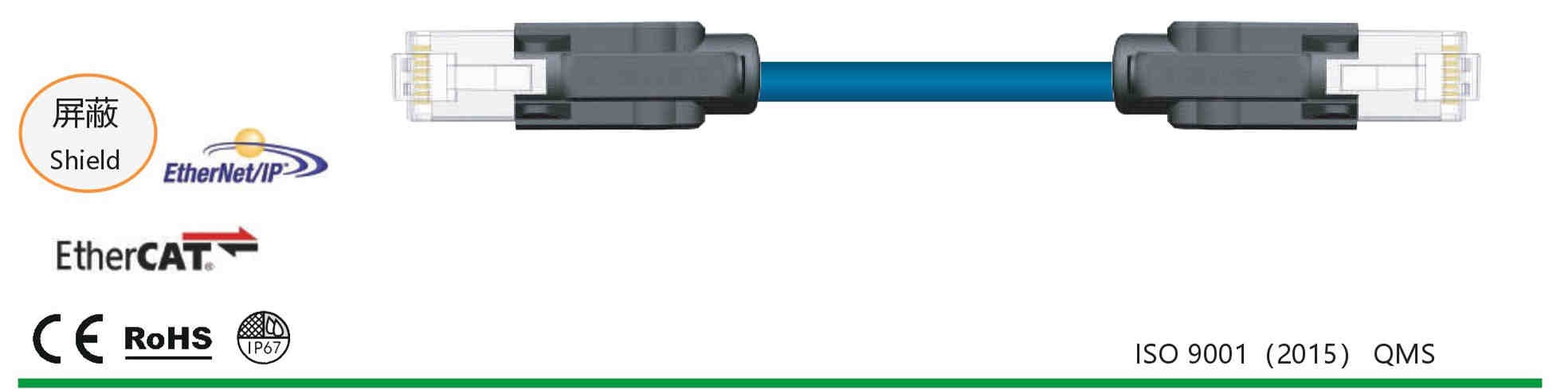 Ethernet/IP EtherCAT Cable,RJ45,CAT5e,CAT6A